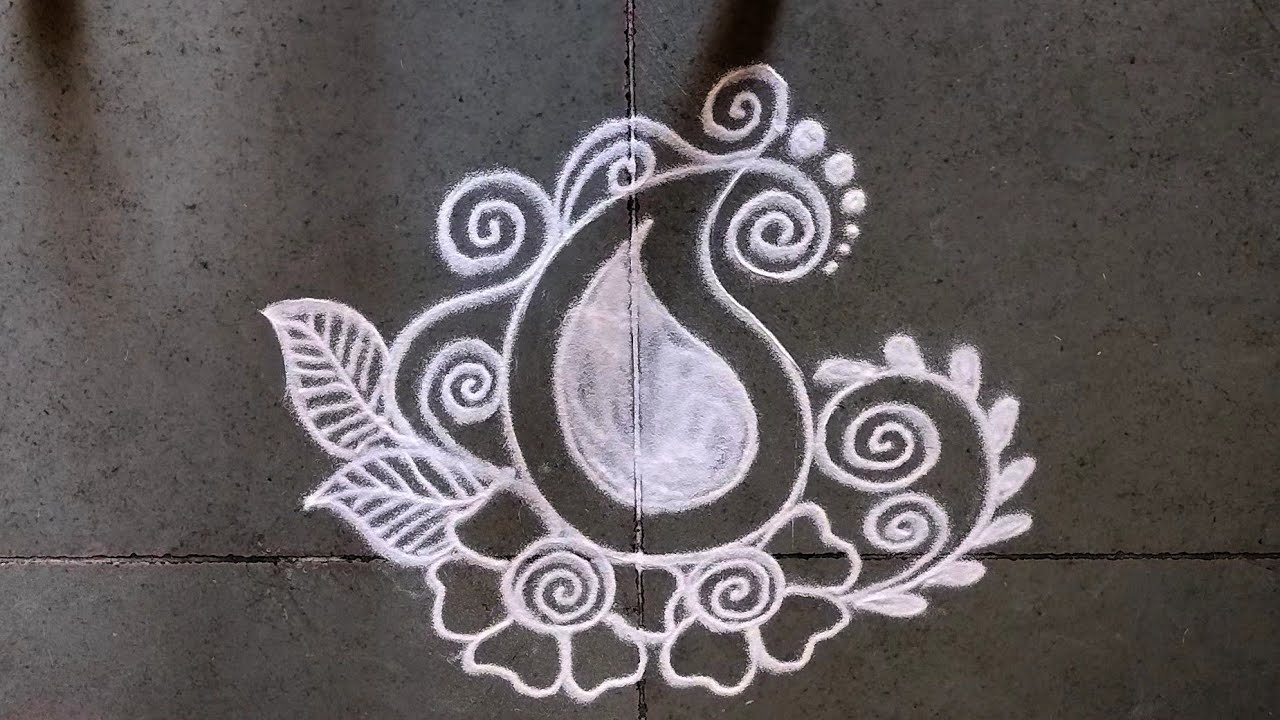 Beautiful freehand rangoli designs 🙏|easy freehand rangoli|simple daily ...