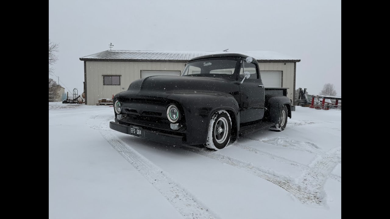 1955 F100 Hill Billy Express has all its glass now! - YouTube