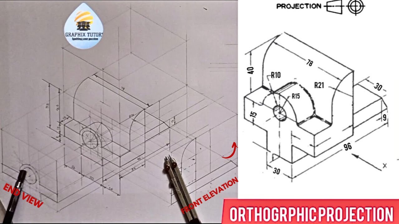 ORTHOGRAPHIC VIEW IN THIRD AND FIRST ANGLE PROJECTION - YouTube