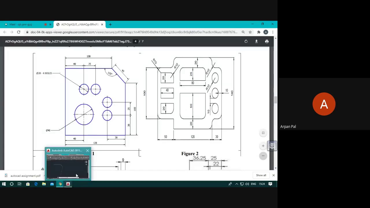 Engg drawing & 3D design (Autocad)_Sec G_2020 09 22 _Assignment 5 ...