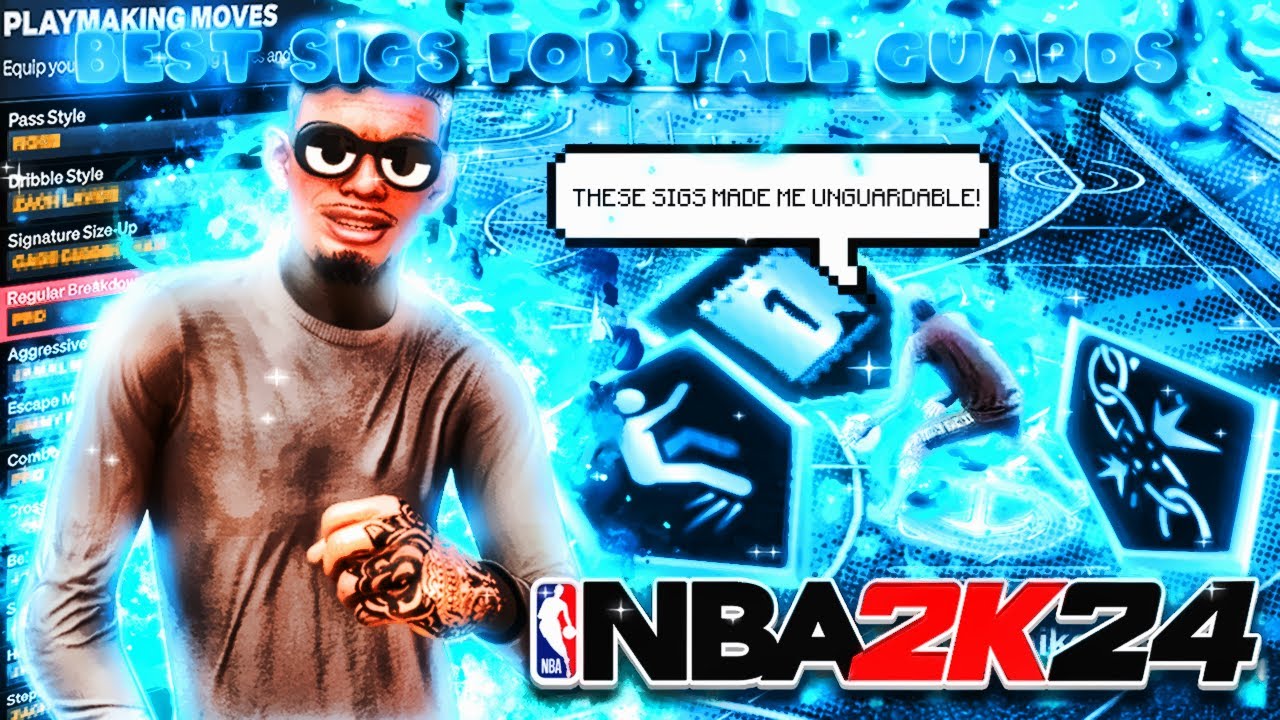 BEST SIGS MOVES FOR TALL GUARDS in NBA 2K24! BECOME UNGUARDABLE! HOW TO ...
