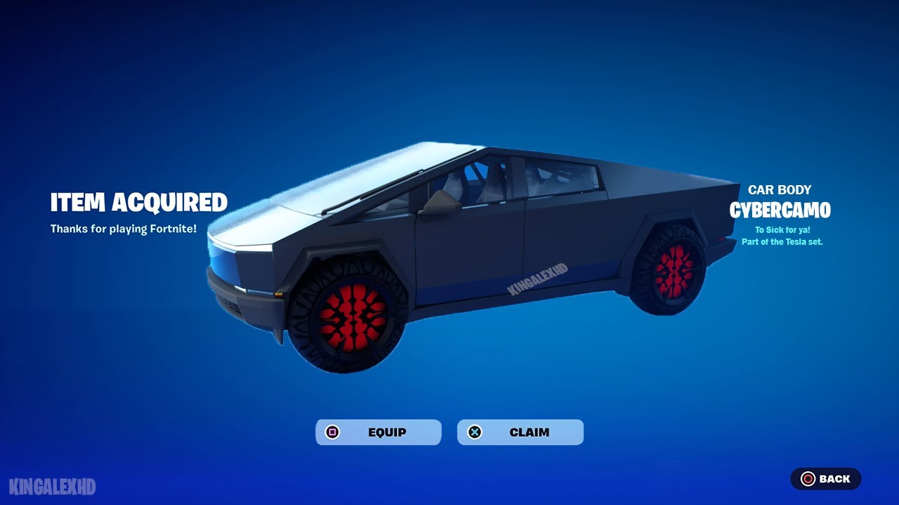 How To Get the Tesla Cybertruck Car Body NOW FREE In Fortnite (Tesla ...
