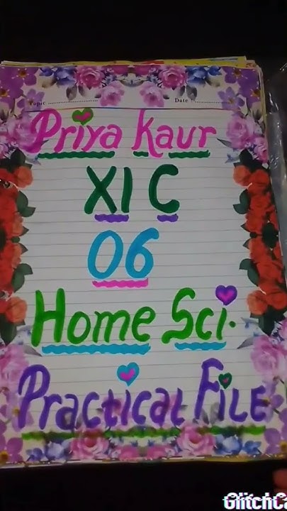 Home Science practical file decorating ideas #trending #shortvideo # ...