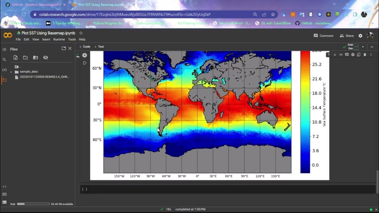 Python Tutorial to Plot Sea Surface Temperature Data Using NetCDF4 and Basemap - YouTube