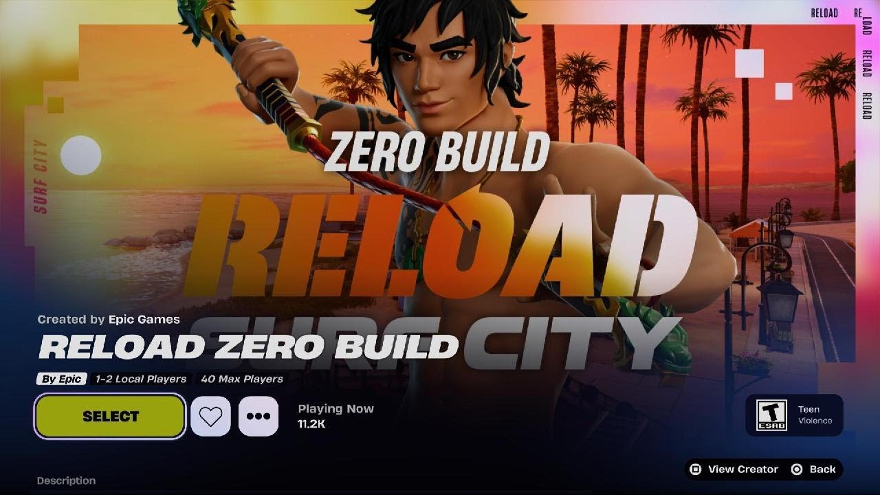 Fortnite | Reload Zero Build Surf City: Cashmere Cliffs! - YouTube