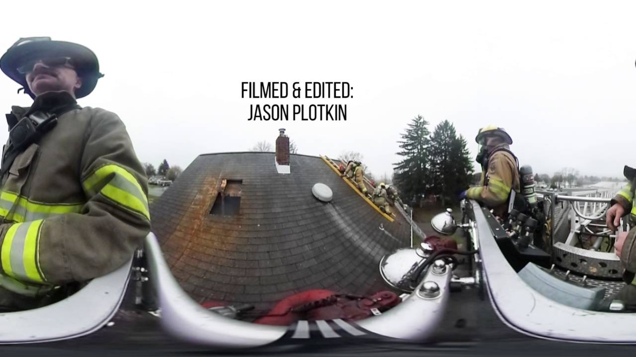 360 Video: Firefighter drill in heavy smoke - YouTube