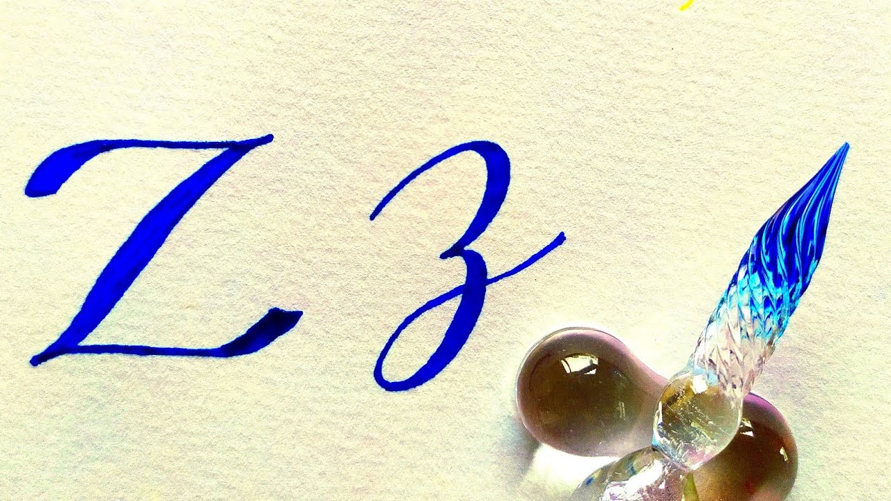 Lettering "Z" In Capital Made By Glass Pen | Glass Pen Calligraphy ...