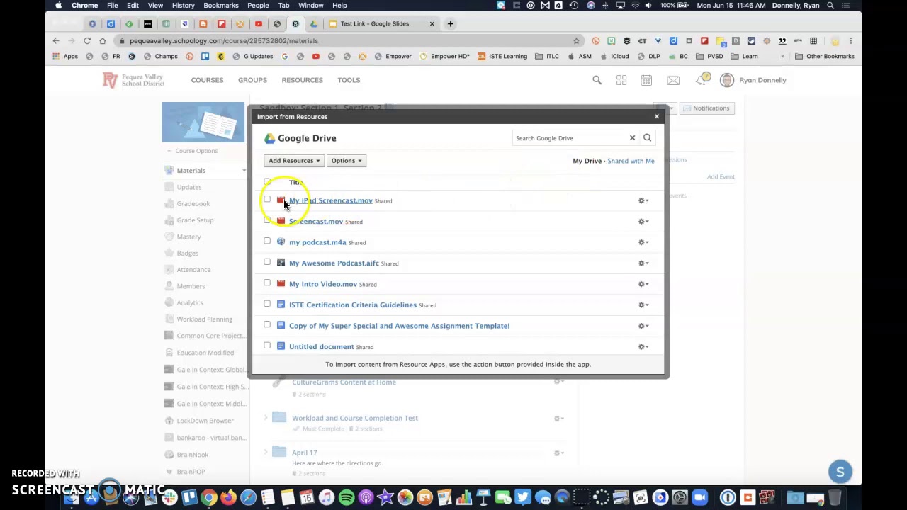 Schoology: Sharing and Embedding QuickTime Tutorials - YouTube