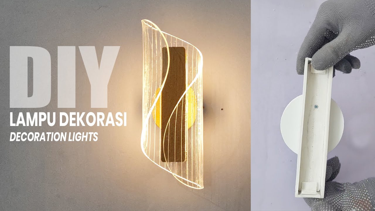 DIY LAMPU DEKORASI MODERN DARI ACYLIC DAN PVC, LAMPU HIAS, IDE USAHA ...