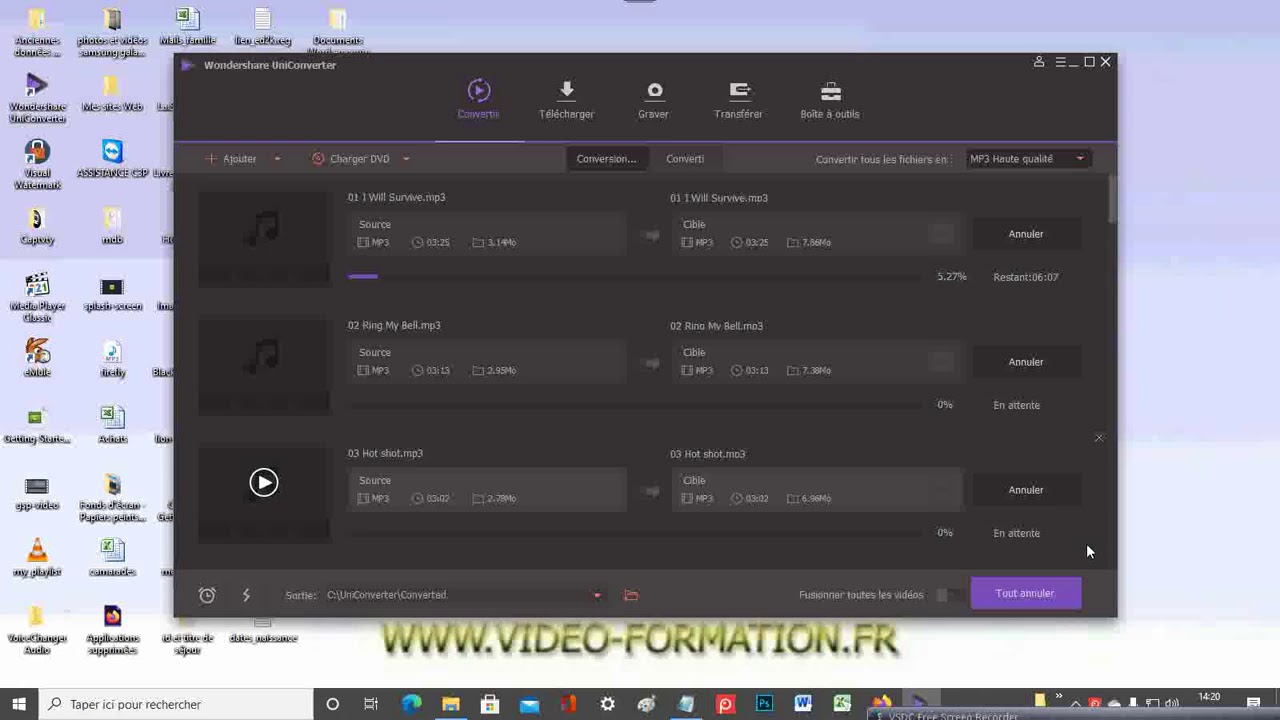 Convertir un fichier mp3 avec le débit binaire audio le plus élevé sous ...