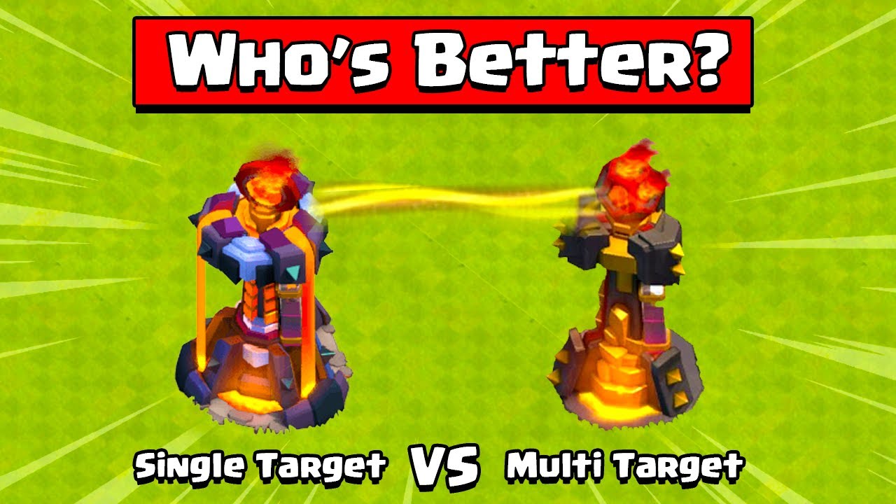 Single Target VS Multi Target Inferno Tower / Clash of Clans 👉 ...