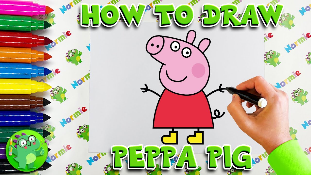 Peppa Pig Easy Drawing, Painting and Coloring for Kids & Toddlers - How ...