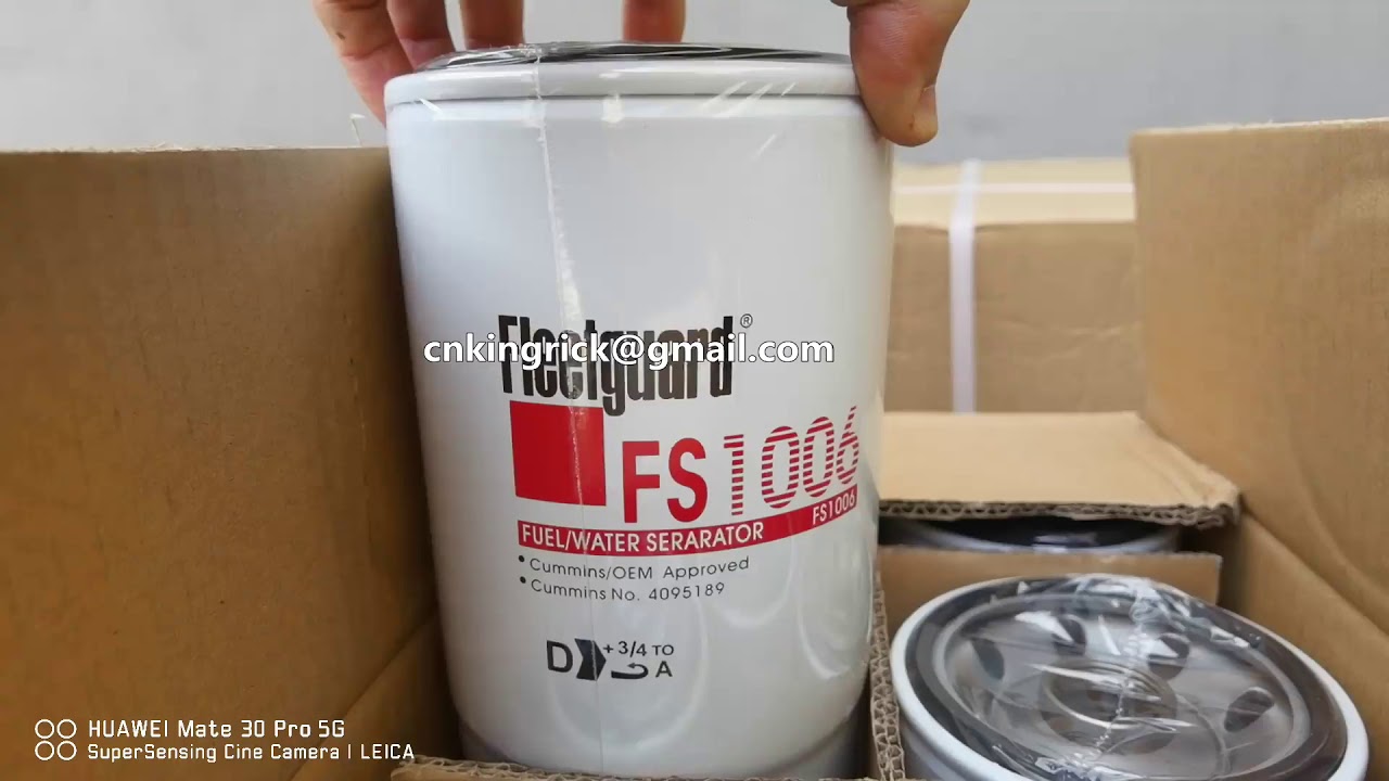 FS1006 Fleetguard Fuel Water Separator BF1262 Baldwin P552006 KOMATSU ...