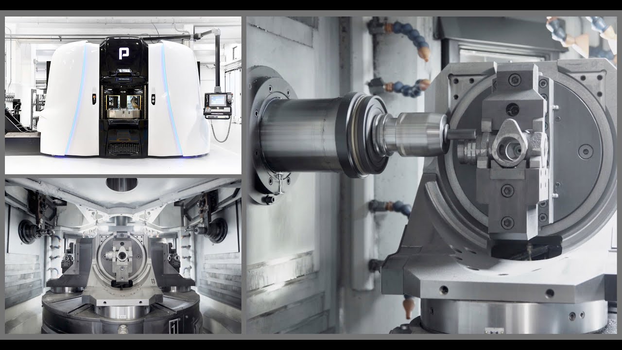 Milling on Cast iron Valves with 3-spindle Machining Center - YouTube