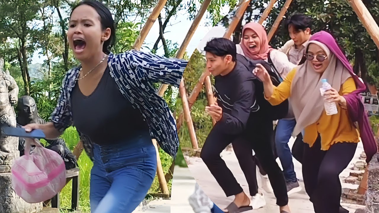 PRANK PATUNG TERBAIK DARI YANG TERBAIK !! HUMAN STATUE PRANK !! Best ...