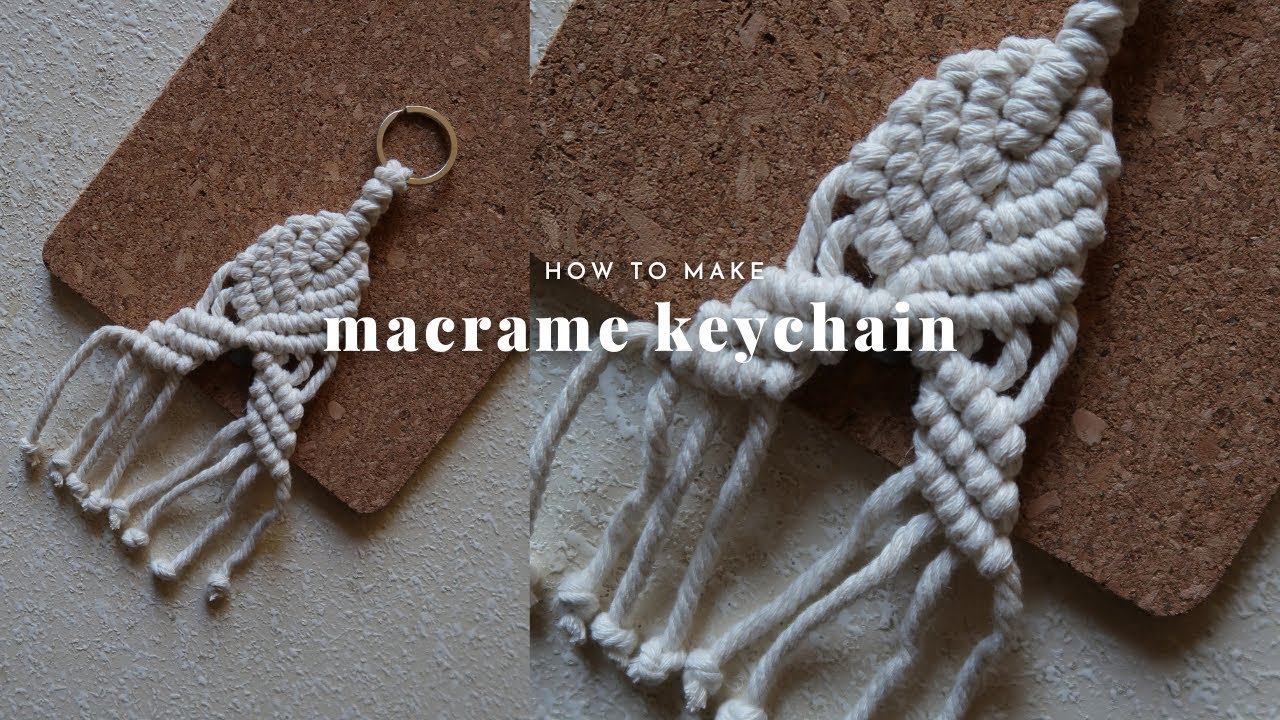 DIY Macrame Keychain - Easy Tutorial for Beginners - YouTube