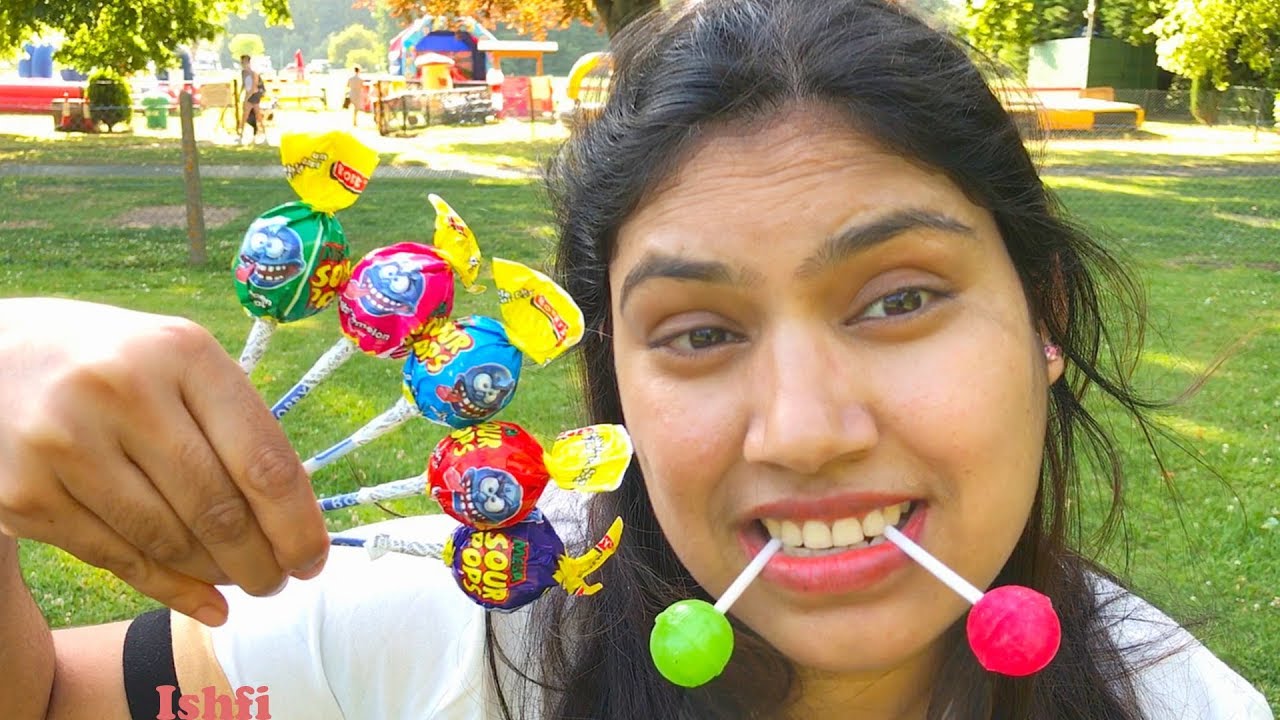 Ishfi Learning Color with Lollipop in Park - YouTube