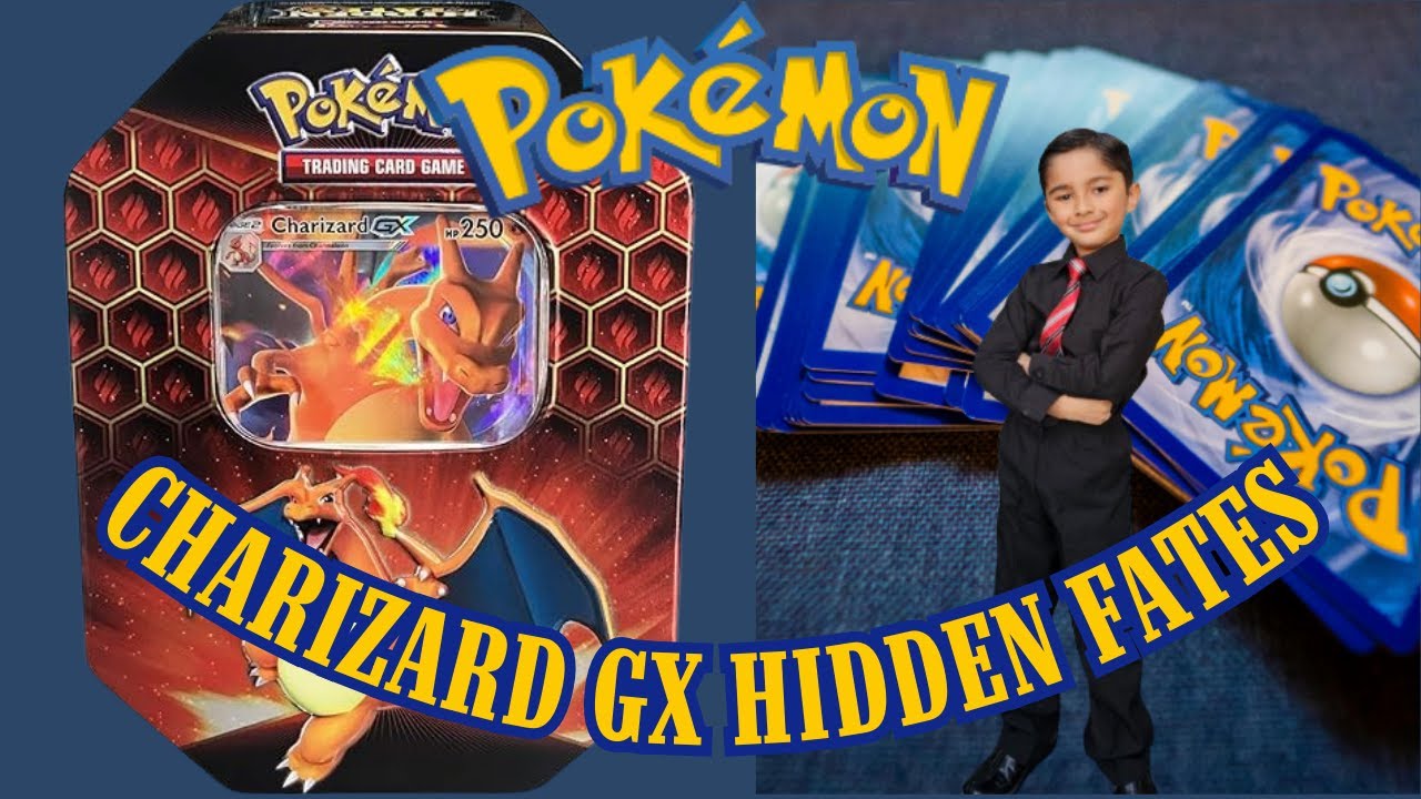Opening Pokemon CHARIZARD GX Hidden Fates Tin Unboxing Reveal & Review ...