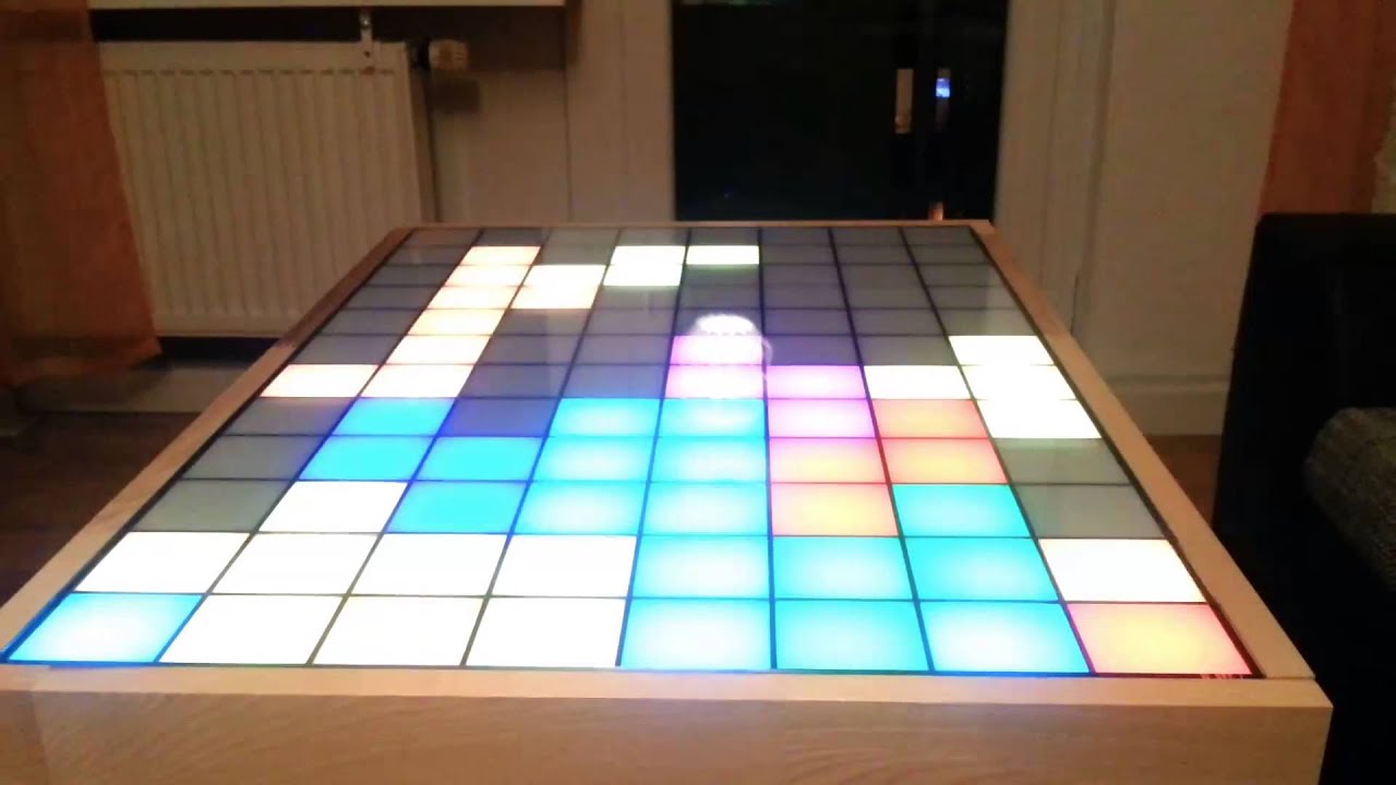 RGB Couch Table - Tetris - YouTube
