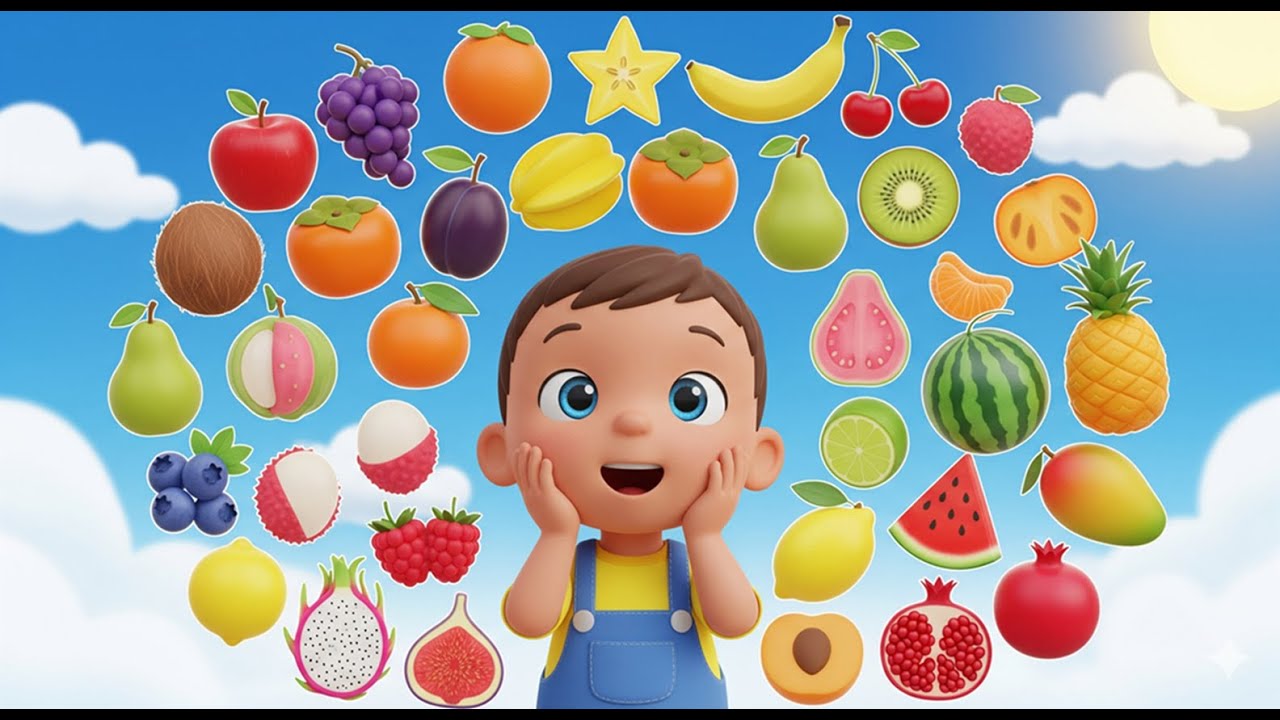 25 Fun Fruits for Kids 🍉🍇🍓🍌 | Colourful Fruit Adventure for Toddlers ...