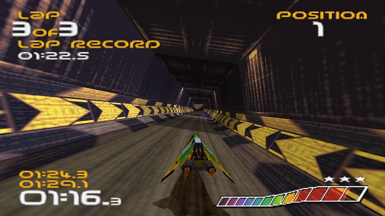 Wipeout (PSX) - Enhanced Graphics in 4K (+Widescreen) - Gameplay - YouTube