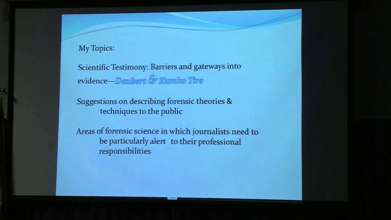 Thomas L. Bohan Talk -- With Conviction: Reporting on Science in the ...