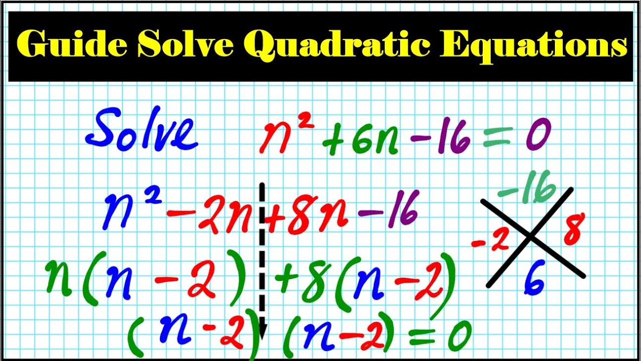 Algebra Gquiz 9 4 #1 How to Solve Quadratics By Factoring Solutions ...