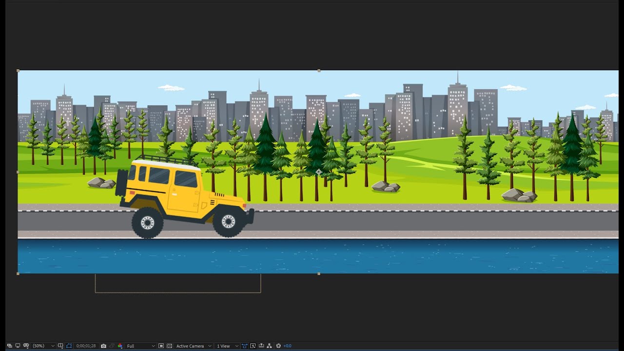 How To Animate Car Using Adope After Effects - YouTube