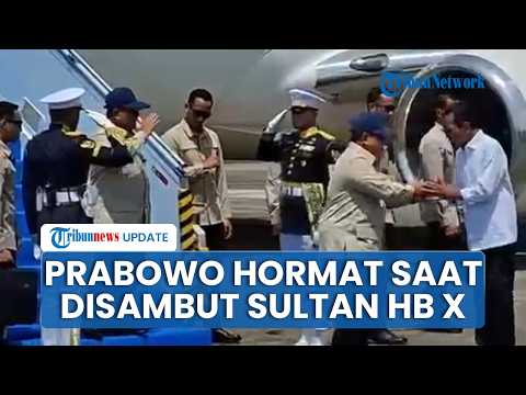 Adab Prabowo Hormat Disambut Sultan HB X sebelum Bertolak ke Magelang Resmikan Pabrik Mobil Listrik