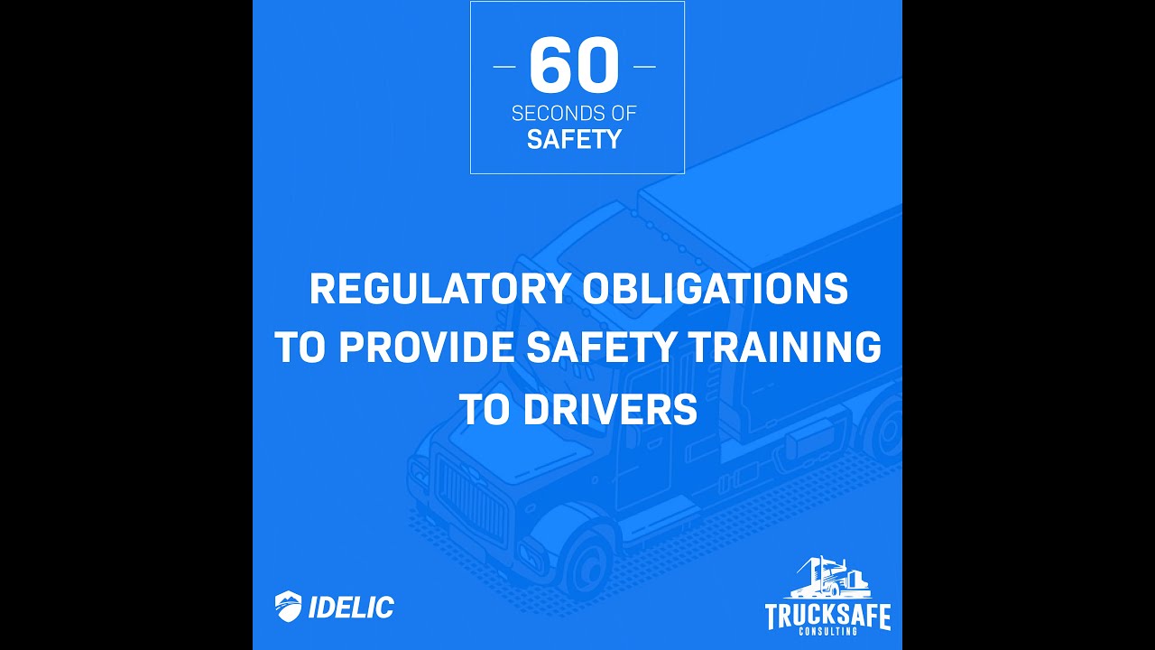 60 Seconds of Safety: Regulatory Obligations to Provide Safety Training ...