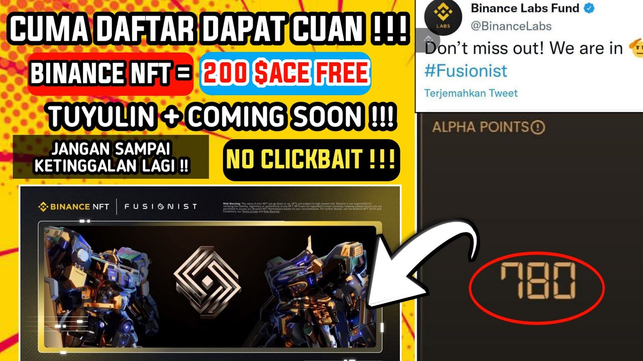 NAGA ! Fusionist Airdrop Binance Terbaru 2023 | Free $ACE Token All ...