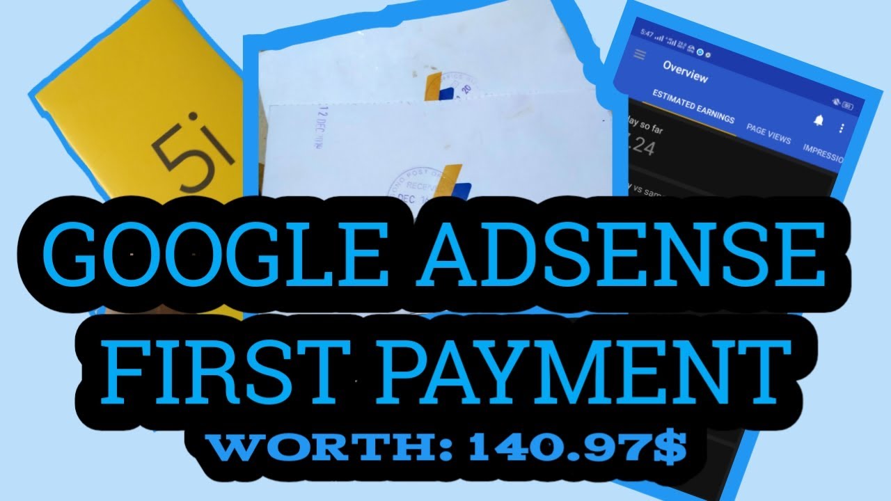 GOOGLE ADSENSE FIRST PAYMENT! - YouTube