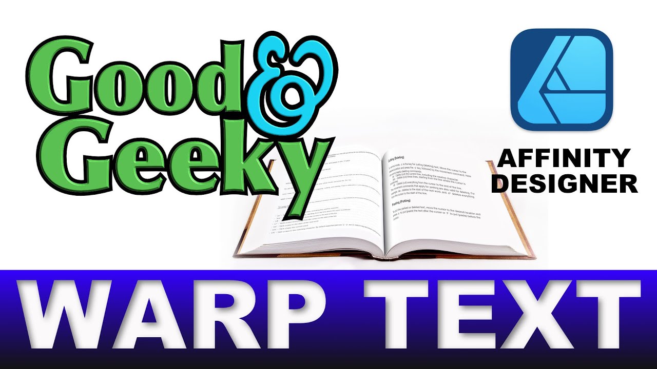 Warp Text in Affinity Designer - Fit to Book Page Shape - YouTube