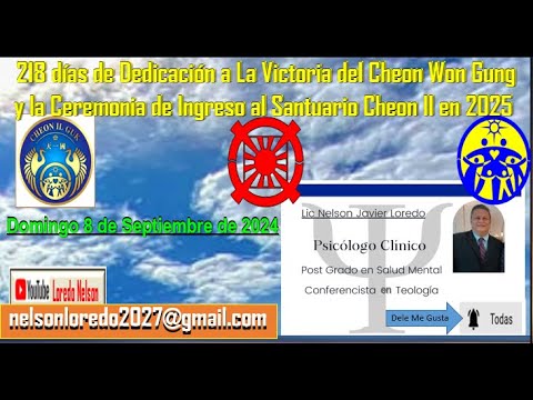 Domingo 8 de Sep de 2024 a 218 días Dedicación a La Victoria del Cheon ...