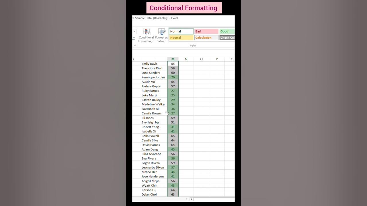 Conditional Formatting (PART-1) #excelworld #exceltutorial #exceltricks #learnexcel #subscribe ...