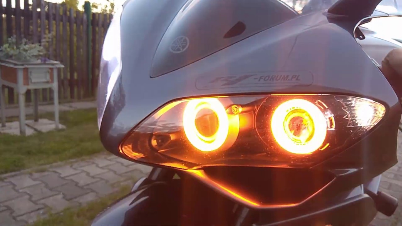 Yamaha R1 RN19 Angel Eyes Dual Color - 3 years later - YouTube