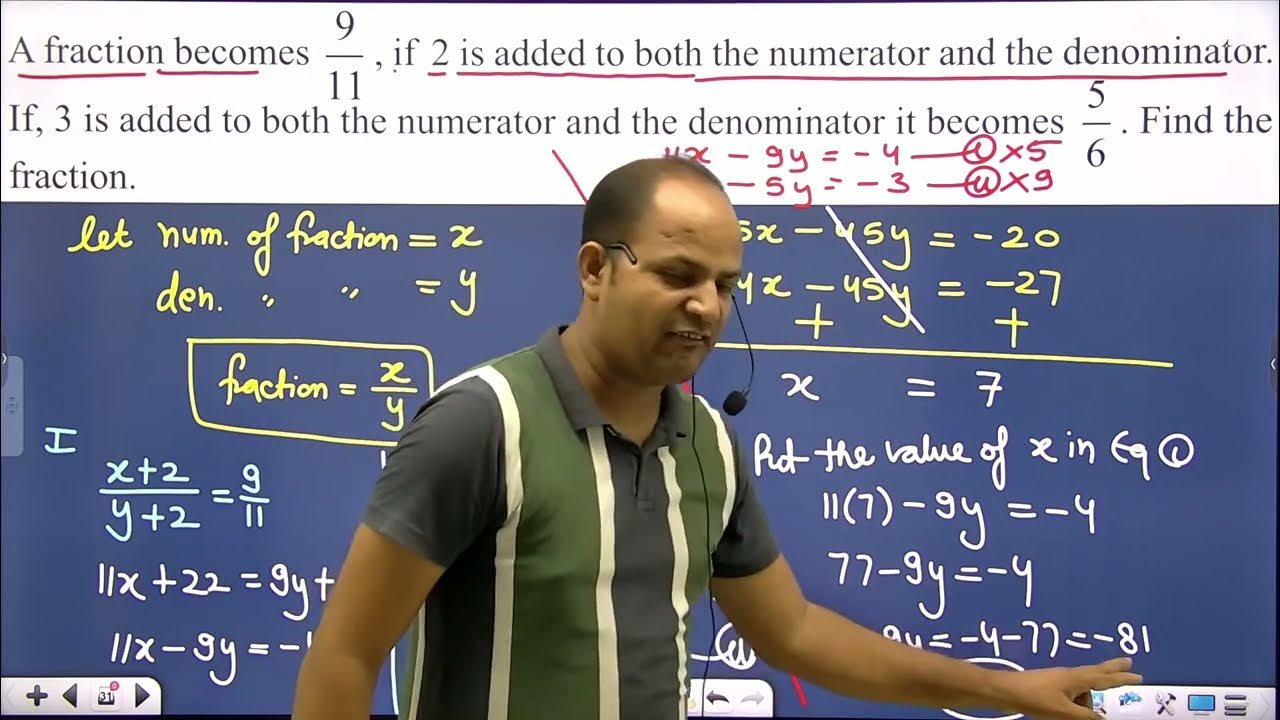Easy Method | Pair of linear equation in two variables class 10 maths ...