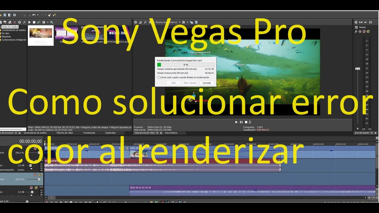 Como arreglar problema de color en Sony Vegas al renderizar (Colores ...