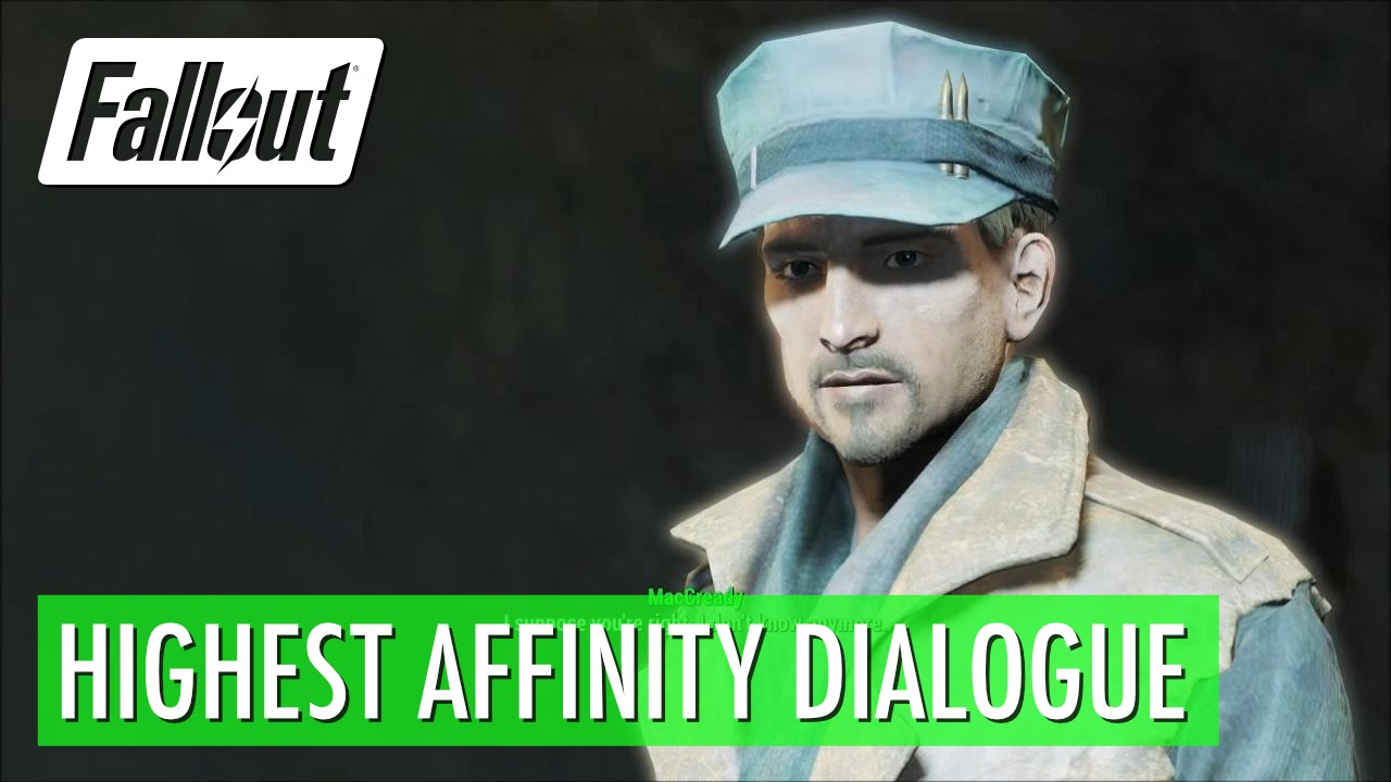 Fallout 4 - MacCready Highest Affinity (Friendship) Dialogue - YouTube