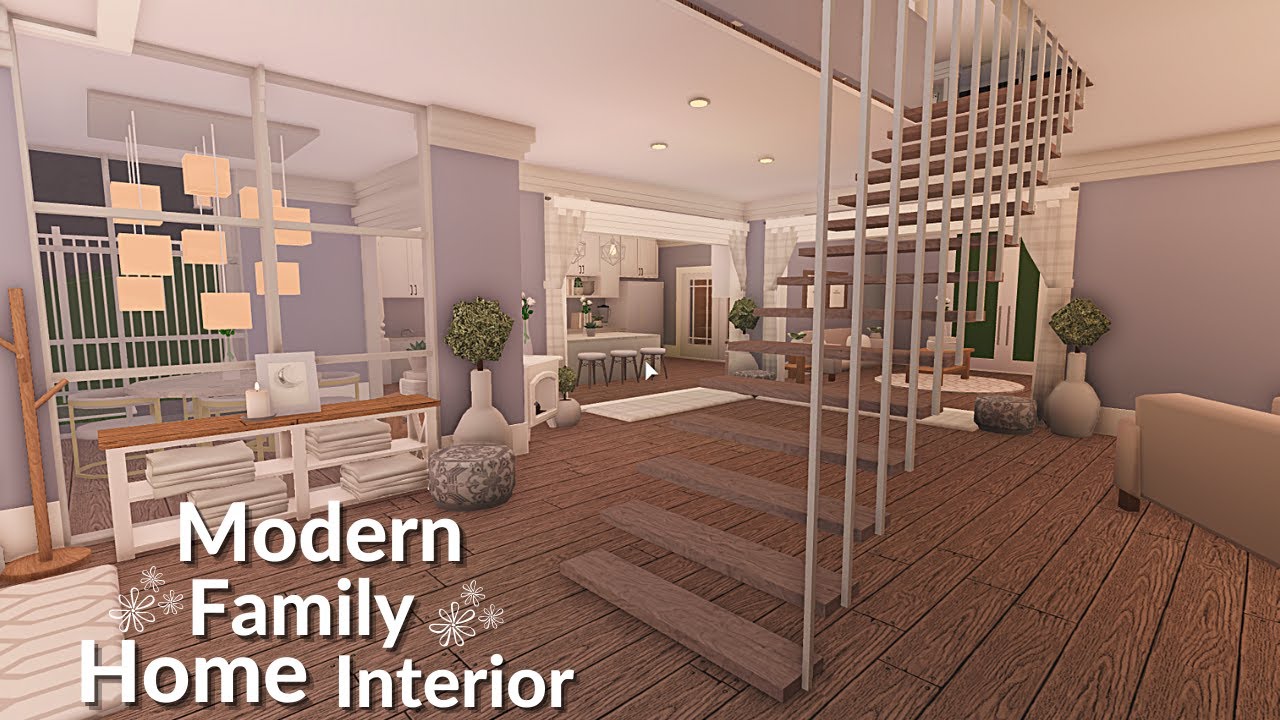 ROBLOX| BLOXBURG| Modern Family Home (part-2)| House Build - YouTube