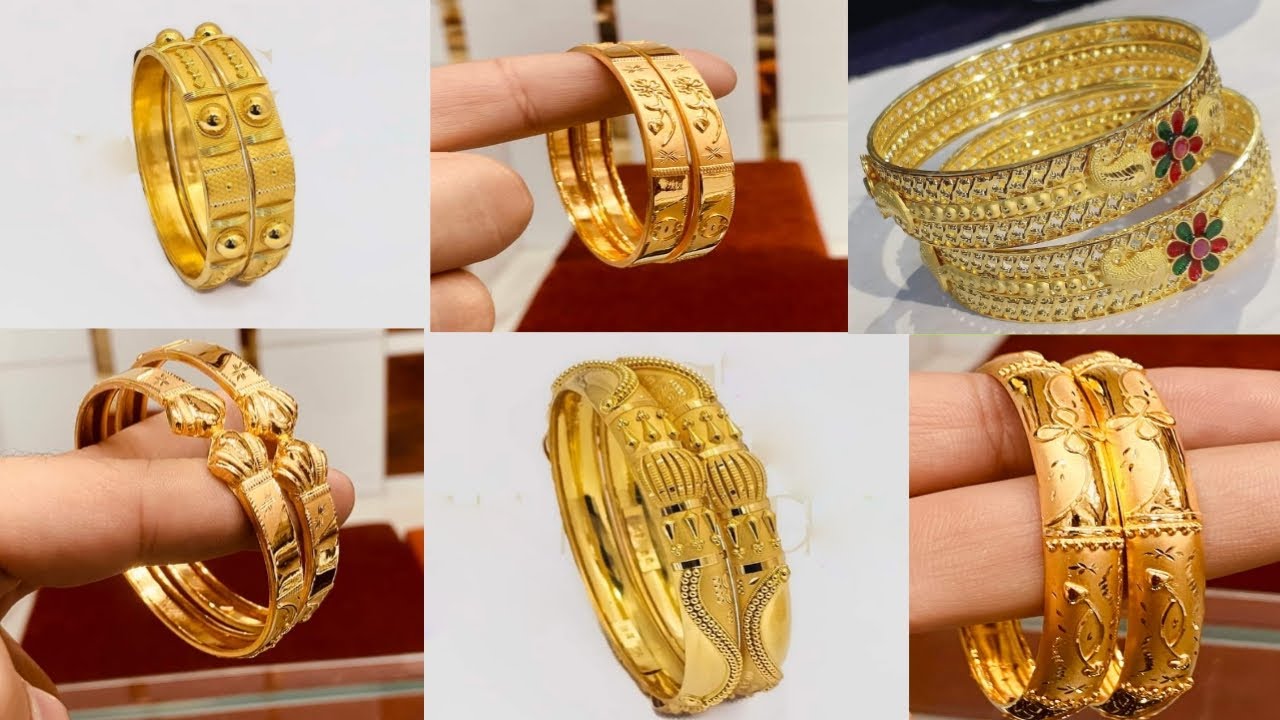 Gold Kade Design 2023 / Gold Bangles Designs For Bridal / कंगन - YouTube