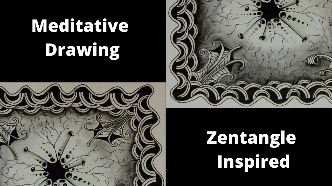 Zen Doodle With Zentangle || Meditative Art with Relaxing Music - YouTube