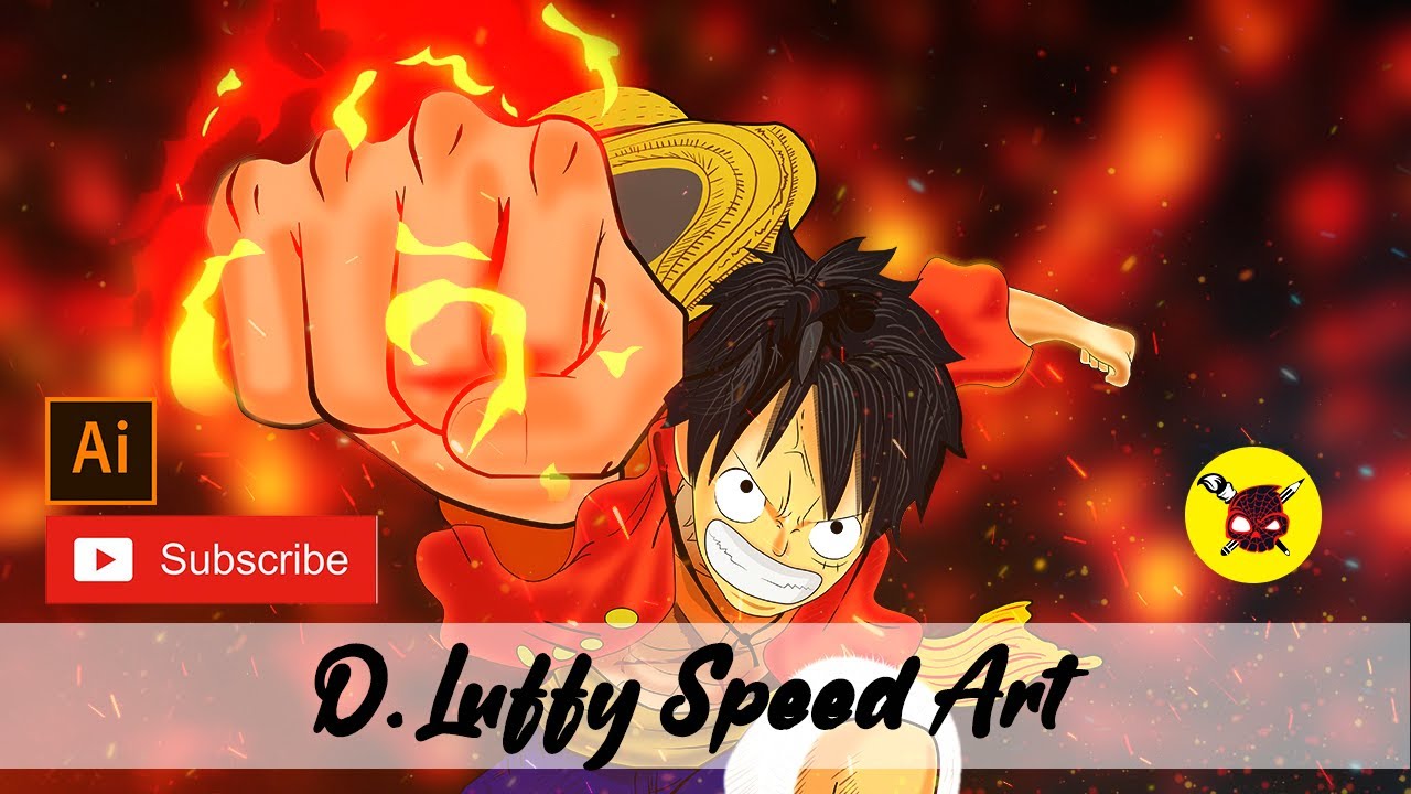 D. Luffy Vector |Speed Art - YouTube