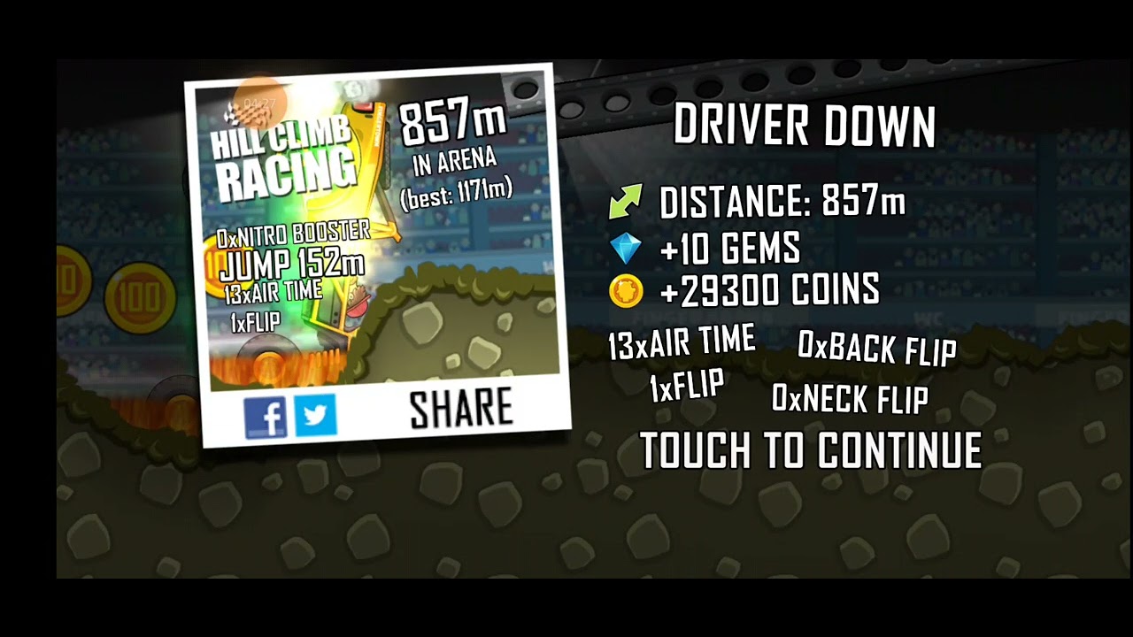 Hill Climb racing game cross highest mountain in one attempt - YouTube