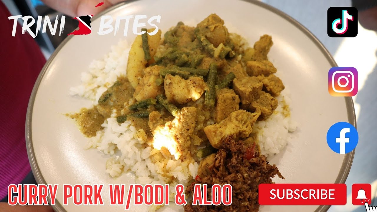 Trini Bites | Curry Pork w/Bodi & Aloo! **DELICIOUS** - YouTube