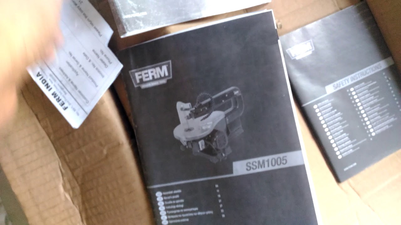 Scroll saw ferm ssm1005 unboxing - YouTube