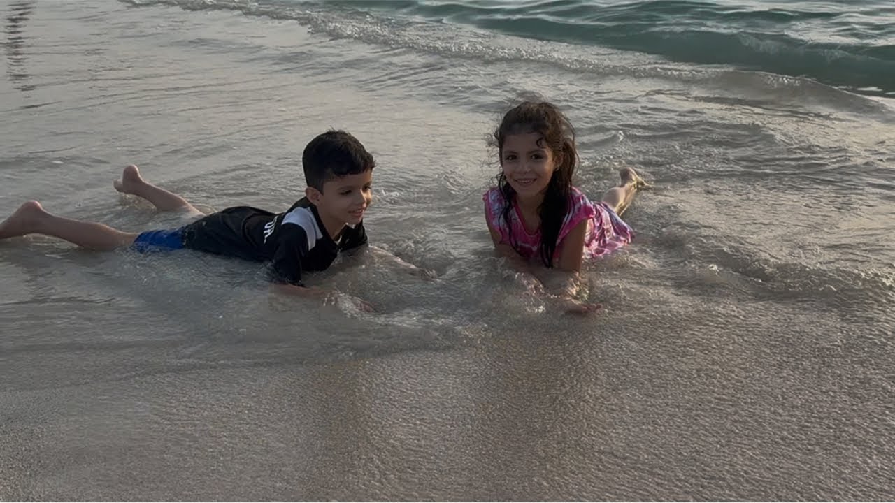 Safa and Ismail are having fun on the beach | Beach time | Fun time ...