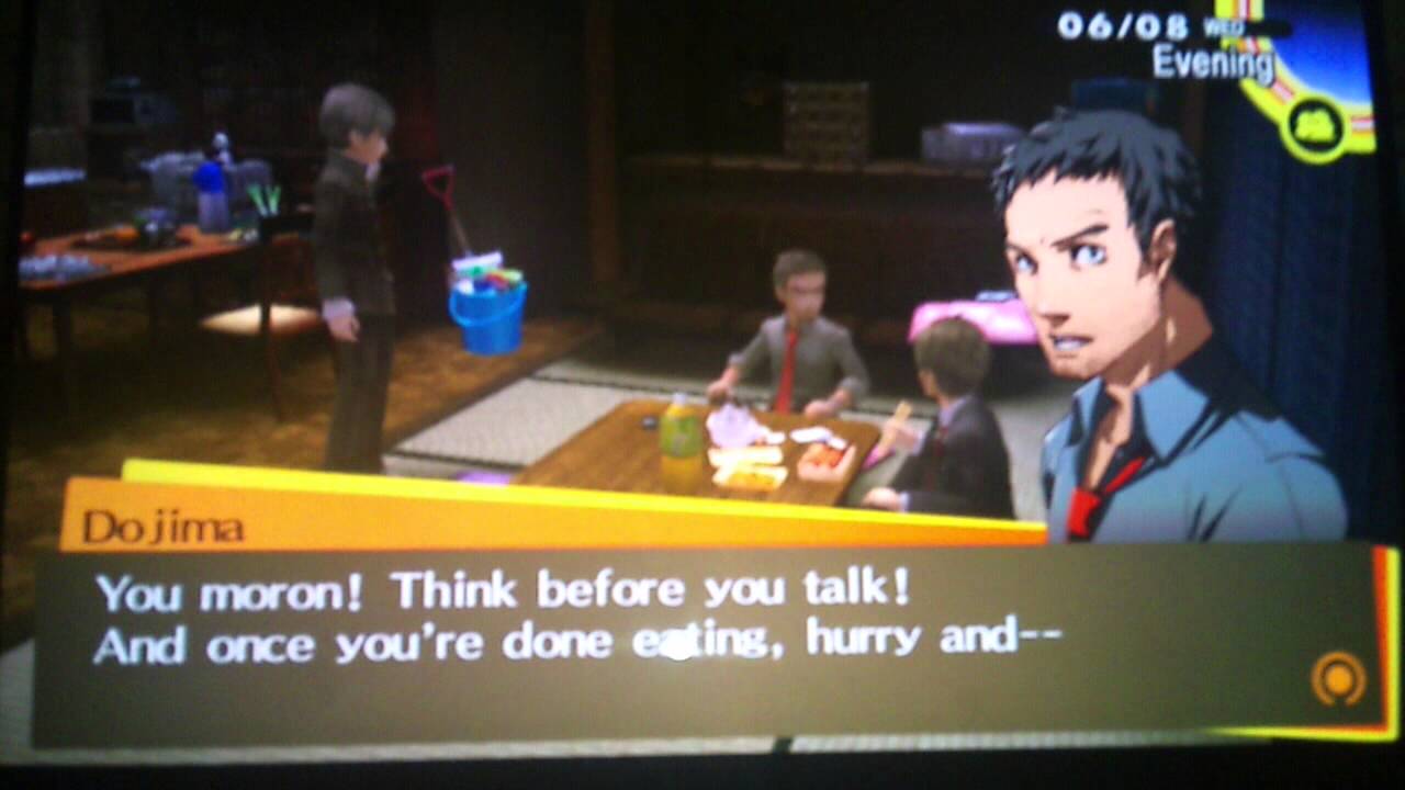 PERSONA 4: GOLDEN - Dojima's Permission and dinner with Adachi - YouTube