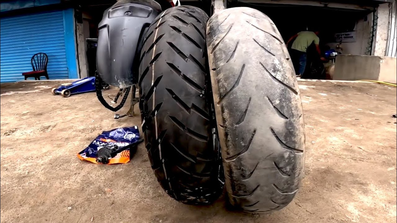 Upgrading Stock Tyre Into Apollo Alpha s1 | 140/60 | Best in the ...