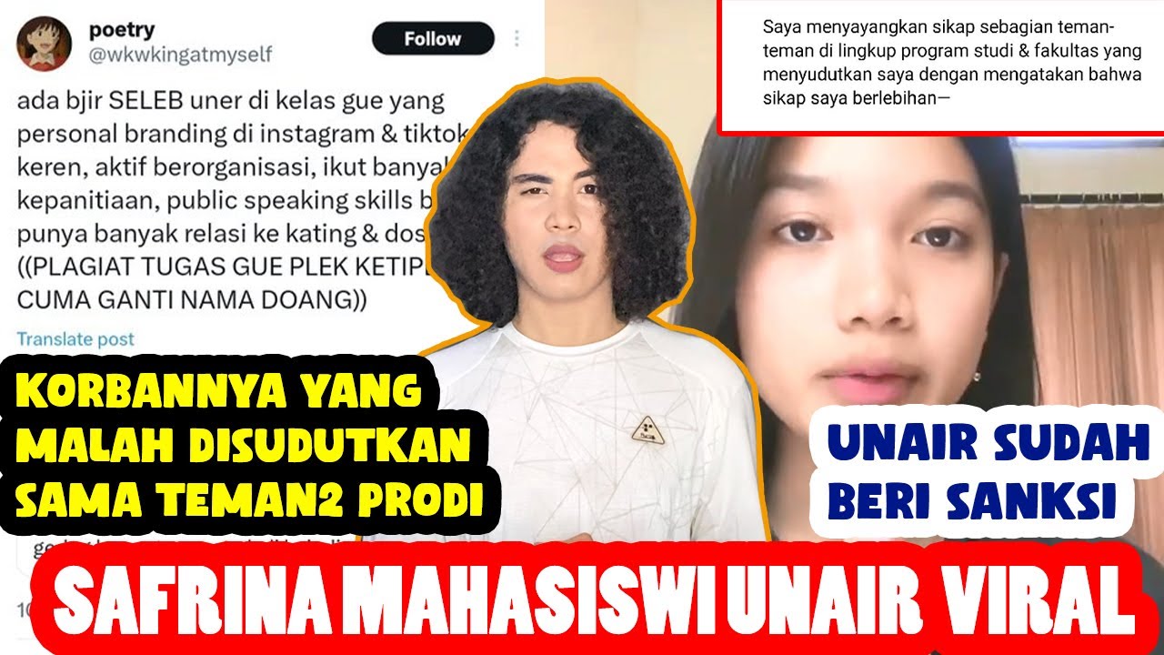 Siapa Safrina Putri Indira, Mahasiswa UNAIR Yang Lagi Viral Dituding ...